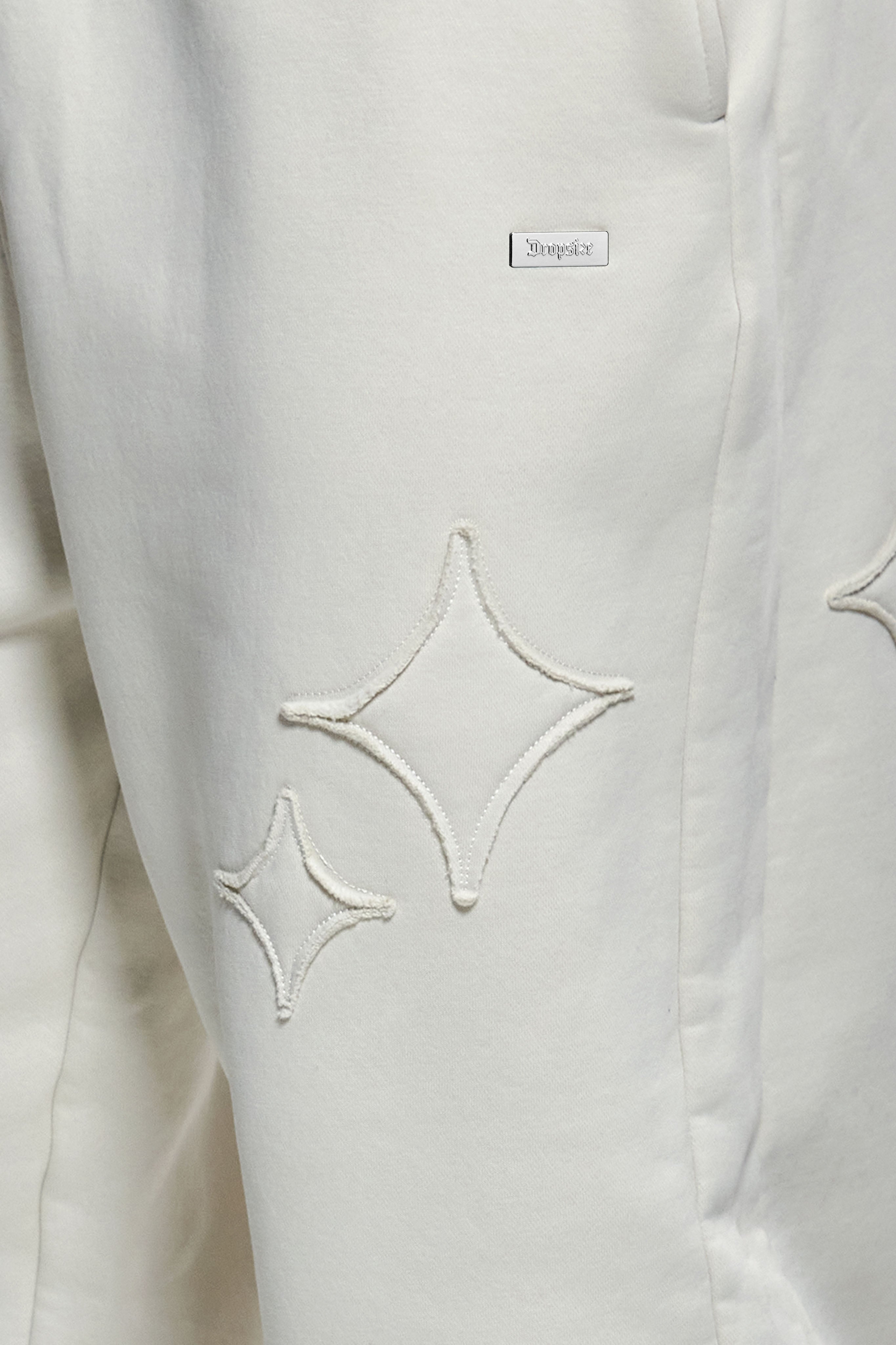 STAR PATCH OPEN LEG JOGGER ACID WASHED GREY – Dropsize